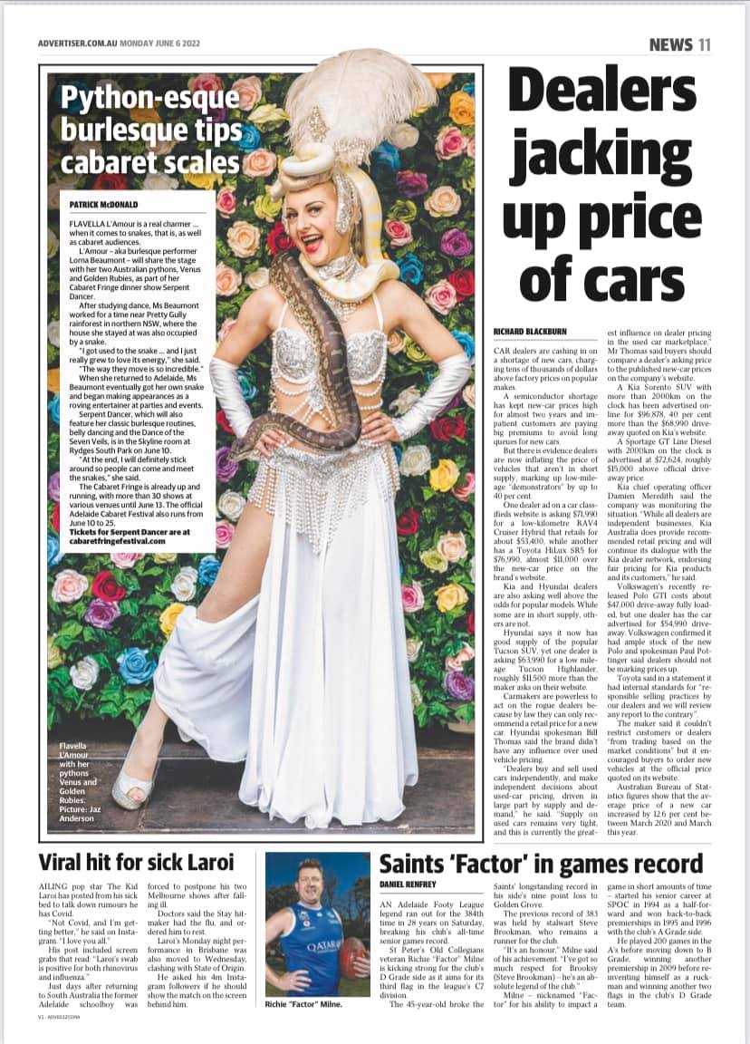 Australias's number one Serpent Dancer & Entertainer | Flavella L'amour